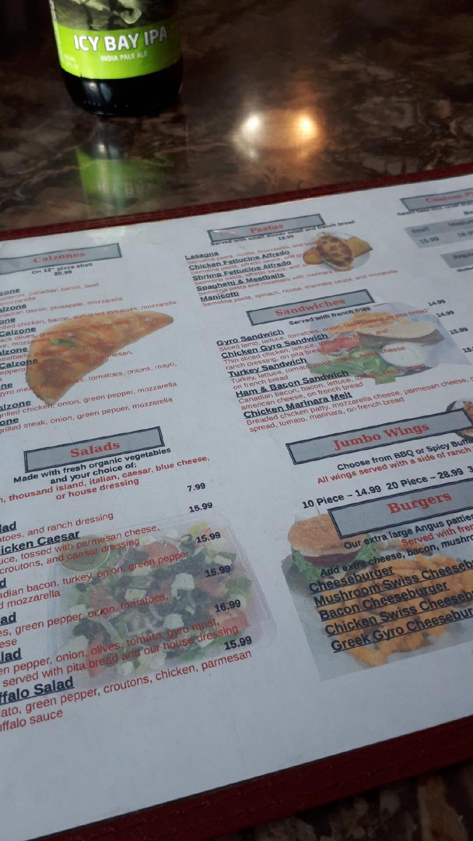 Menu at Fili's Pizza pizzeria, Bethel
