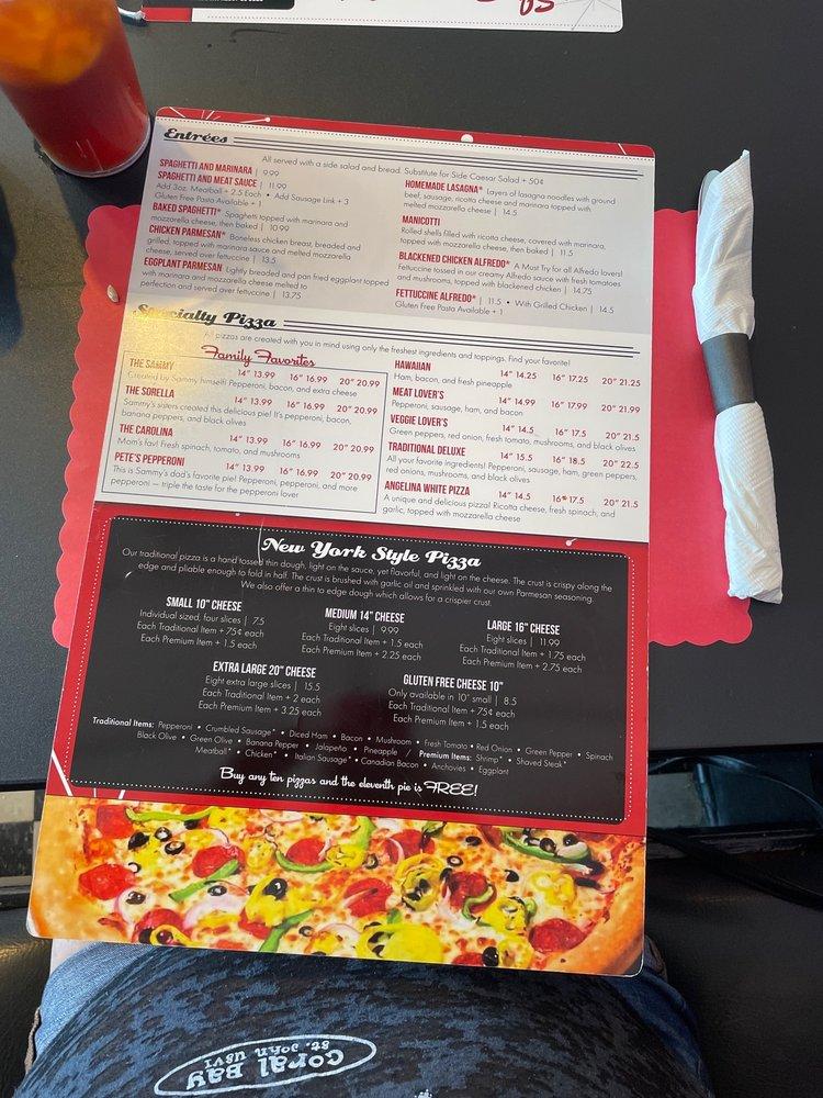 Menu at Sammy Joe's Pizzeria Cafe, The Villages
