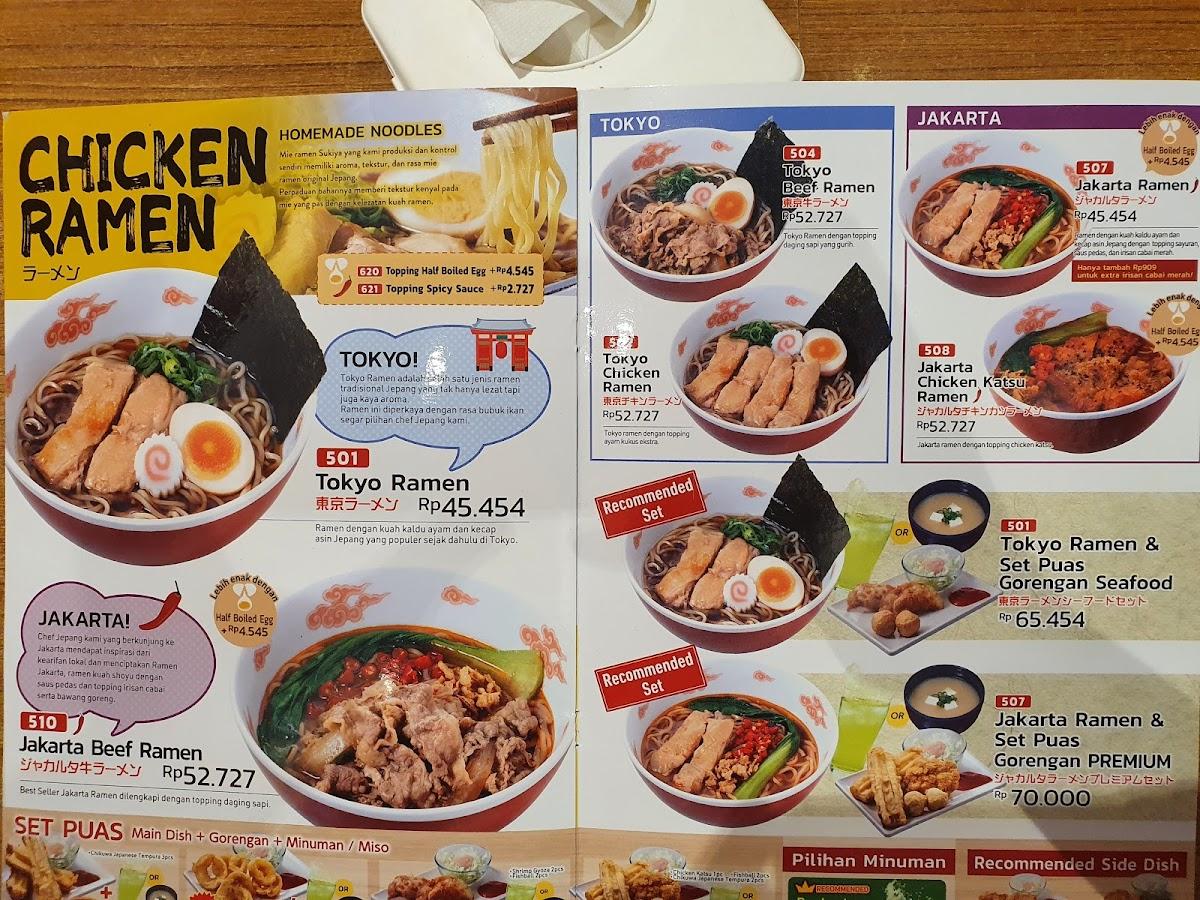 Carta del restaurante Sukiya Tokyo Bowls & Noodle - Central Park Mall ...