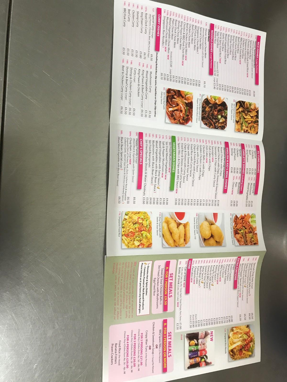 Golden pool, Southampton - Restaurant menu, prices and reviews