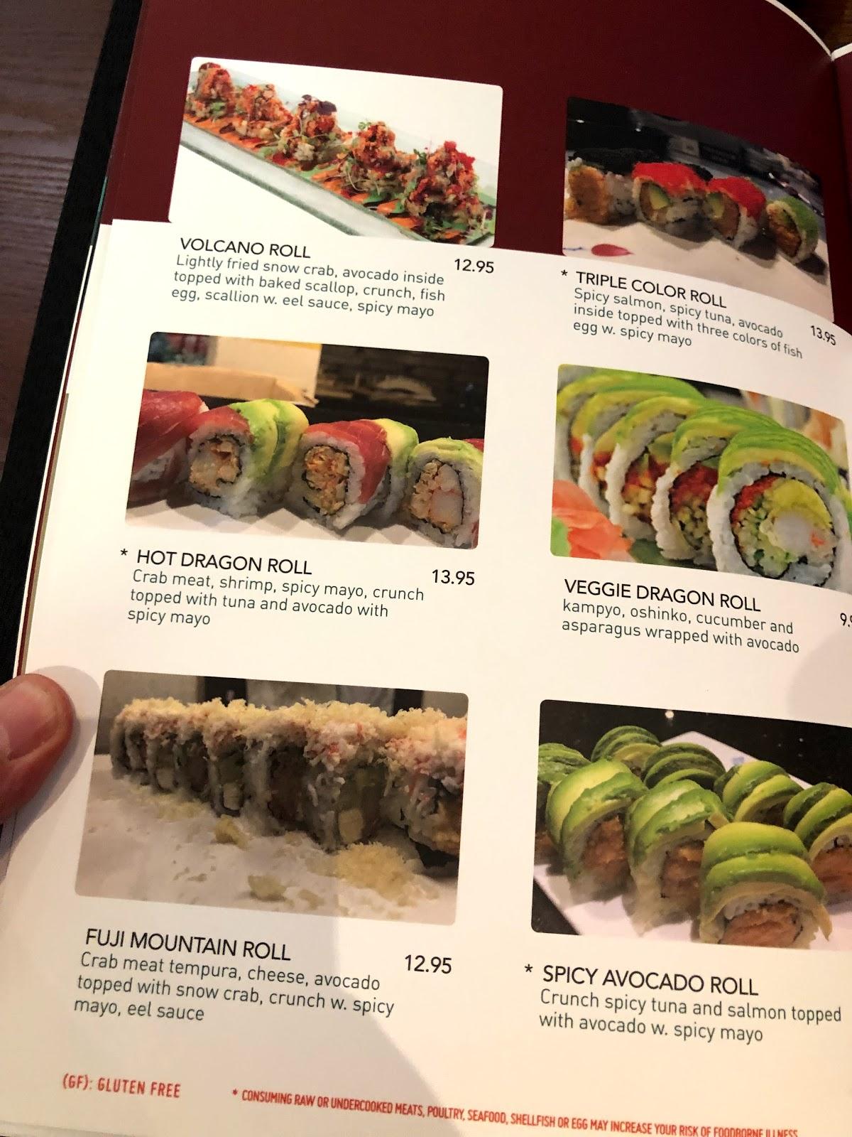 Menu at Big Fish Sushi restaurant, Bothell