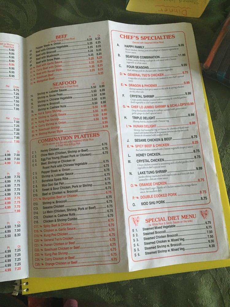 Menu at Hong Kong Taste restaurant, Clanton