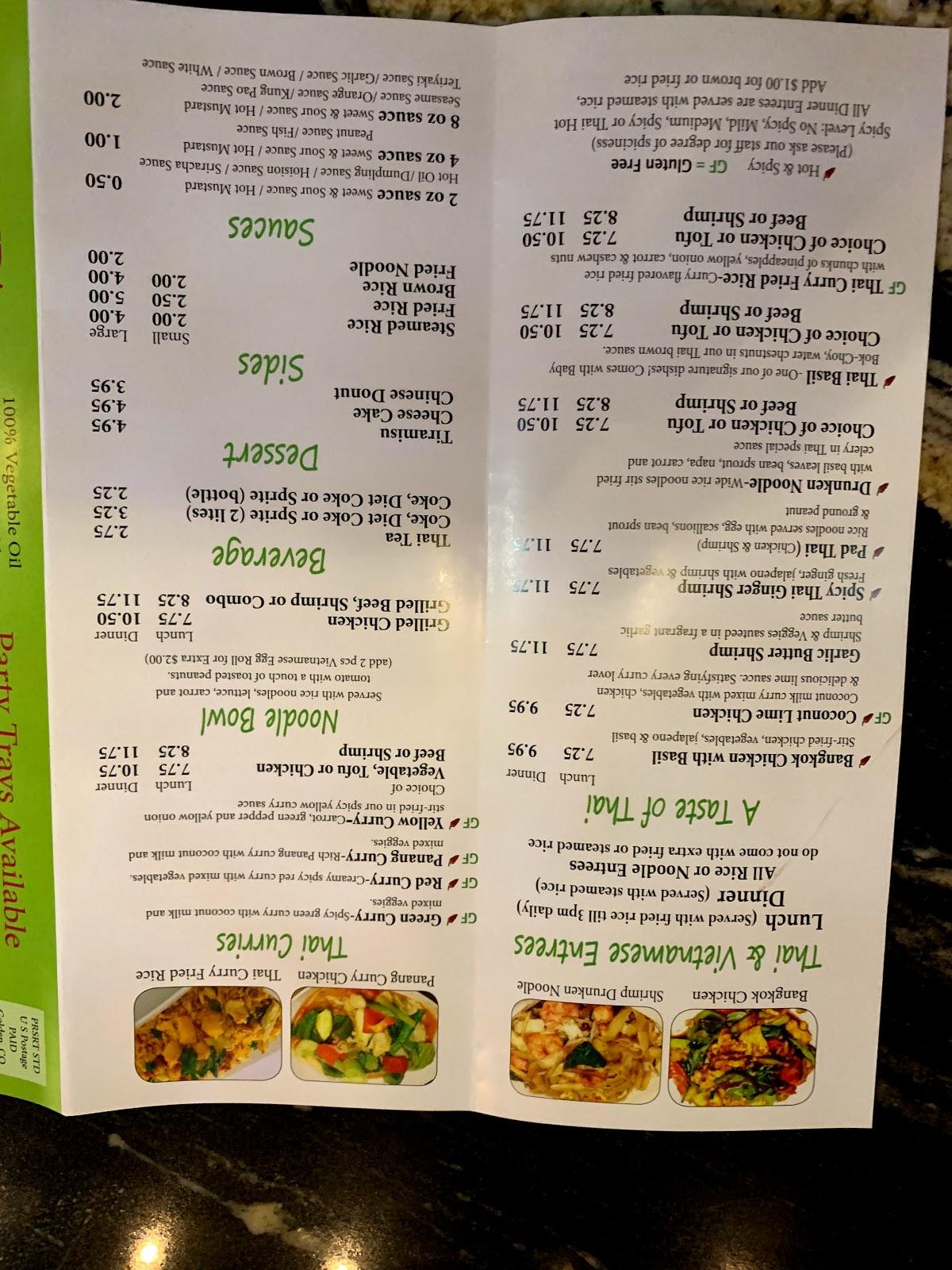 Menu at New Panda restaurant, Golden