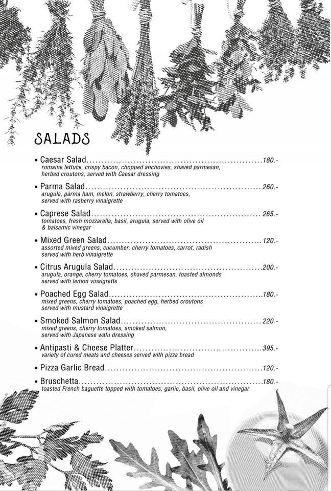 Menu at Crust cafe & restaurant, Phuket