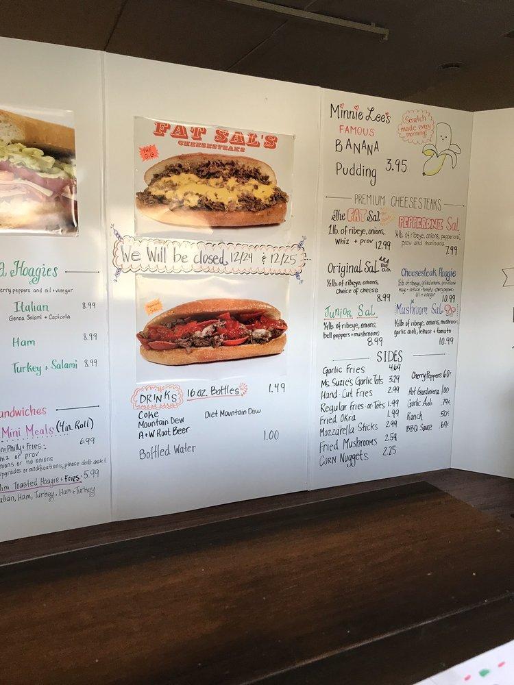 Menu at Fat Sal's Cheesesteaks restaurant, Oak Ridge