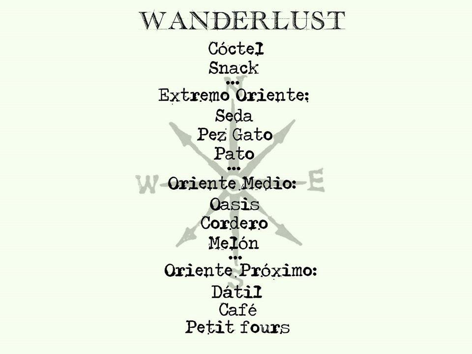 Menu at Wanderlust La Ruta de la Seda restaurant, San Sebastián