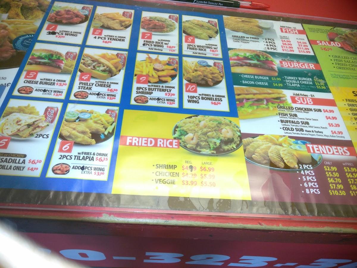 Menu at Winglanta restaurant, Redan
