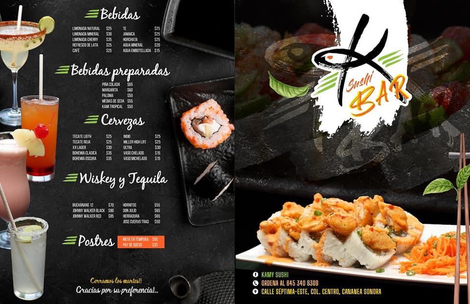 Carta del restaurante Kamy Sushi Cananea, Cananea, Avenida. Sinaloa y ...