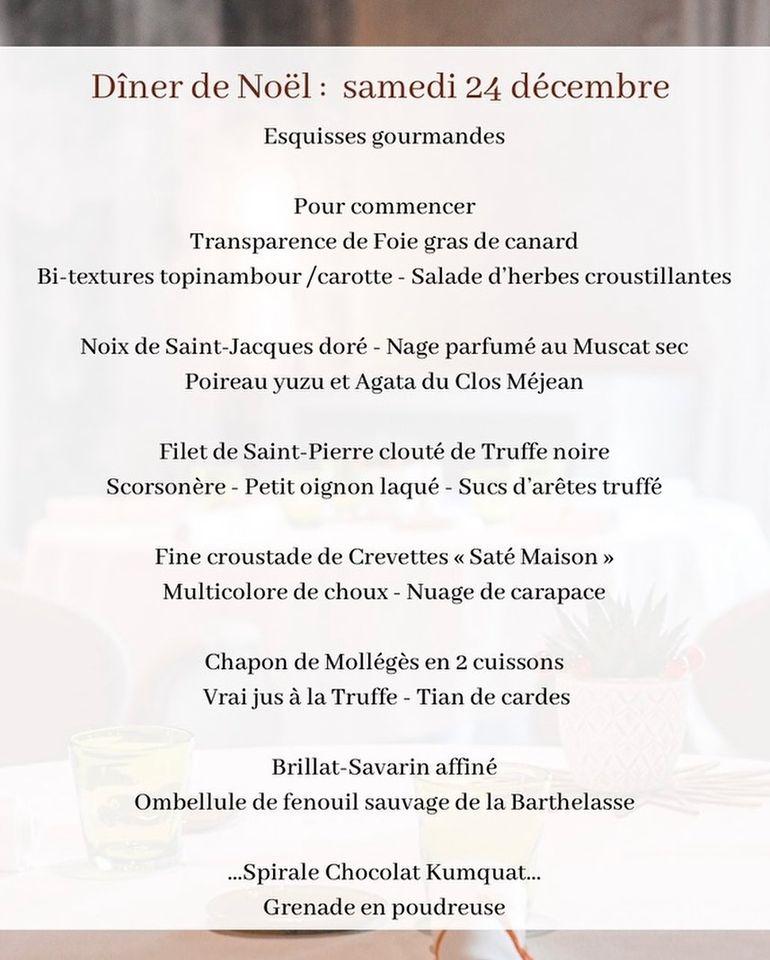 Menu au Christian Etienne restaurant, Avignon