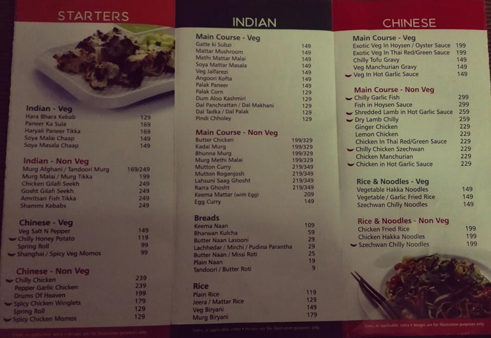 Menu at The Big Chefs, Noida, sector 59