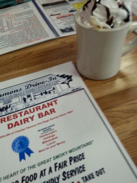 Menu at Ammons' Drive Inn & Dairy Bar, Waynesville