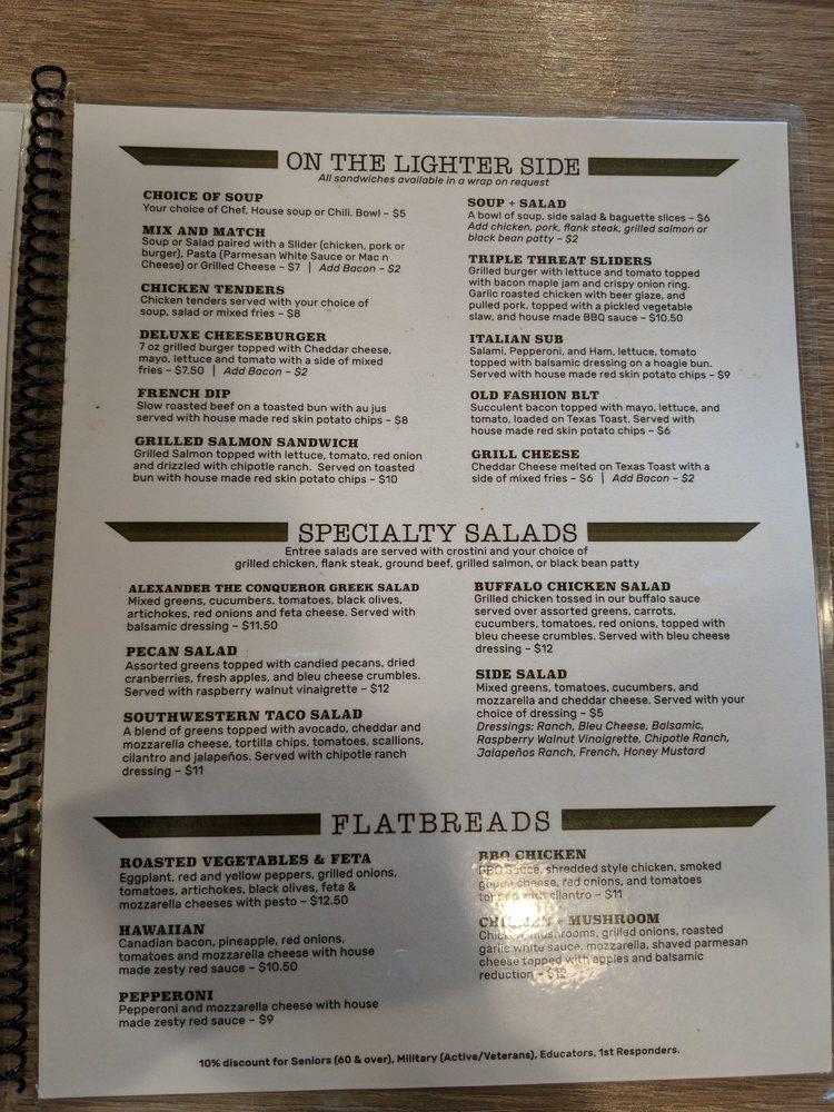 Menu at Brew Works pub & bar, Fremont