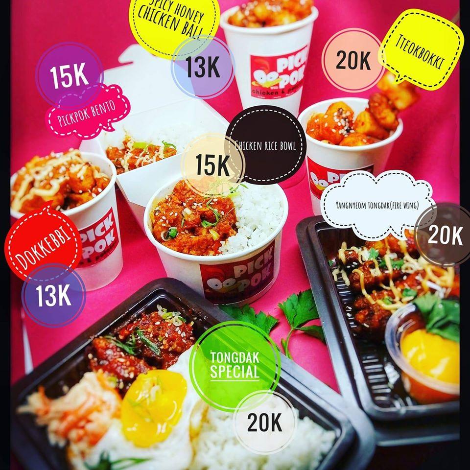 Menu at PICK POK Korean Snack restaurant, Denpasar, Jl. Kamboja No.14