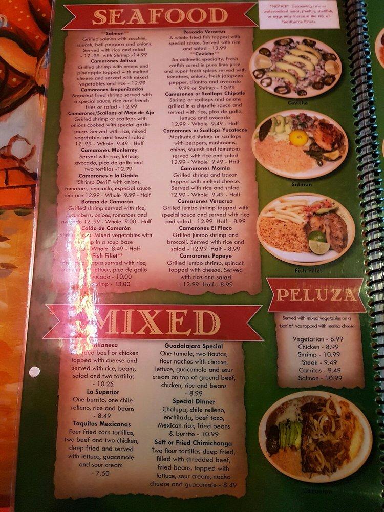 Menu at Monte De-Rey restaurant, Walkertown, Old Hollow Rd