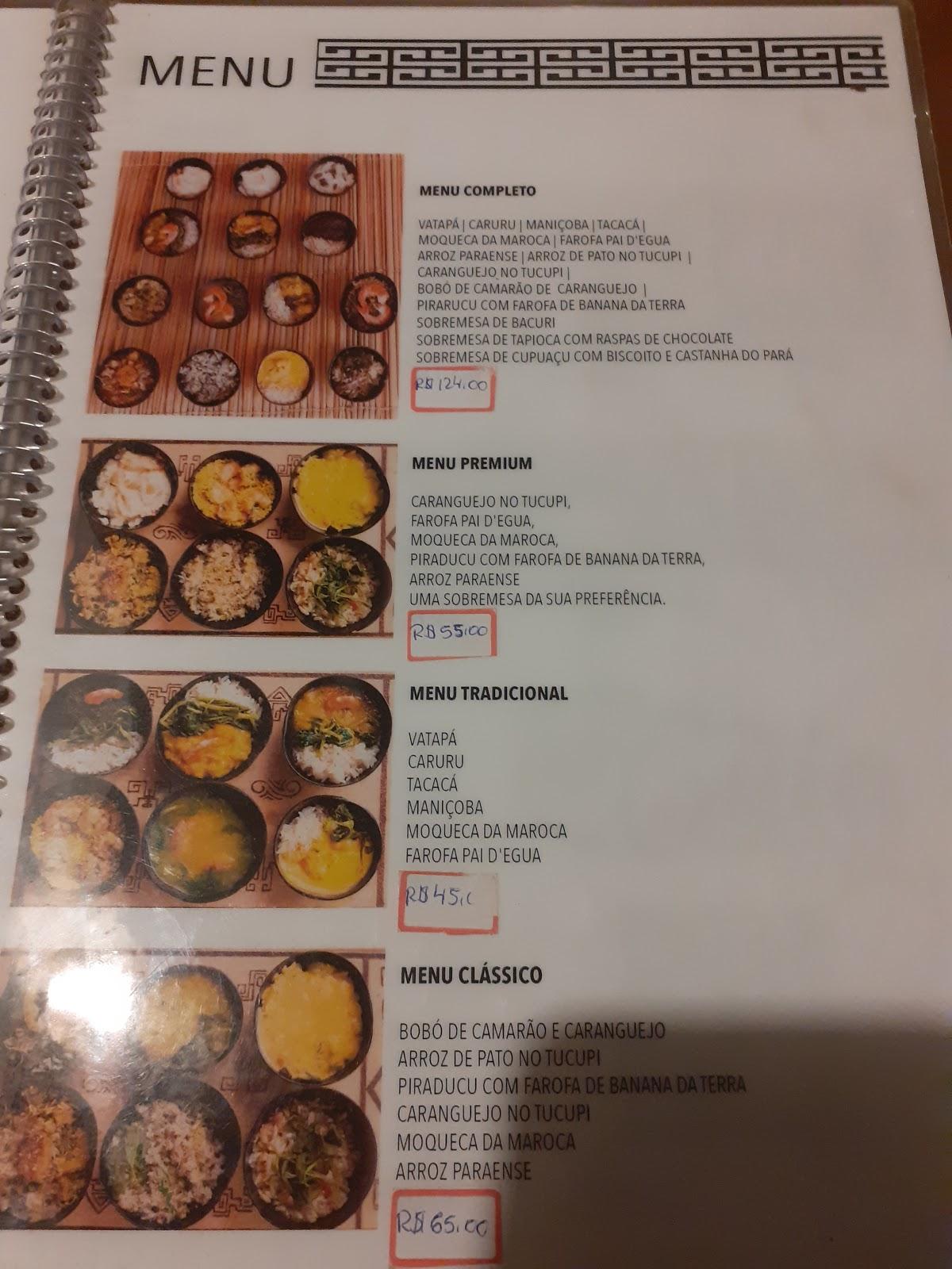 Menu at Clínica Bem Estar restaurant, Belém