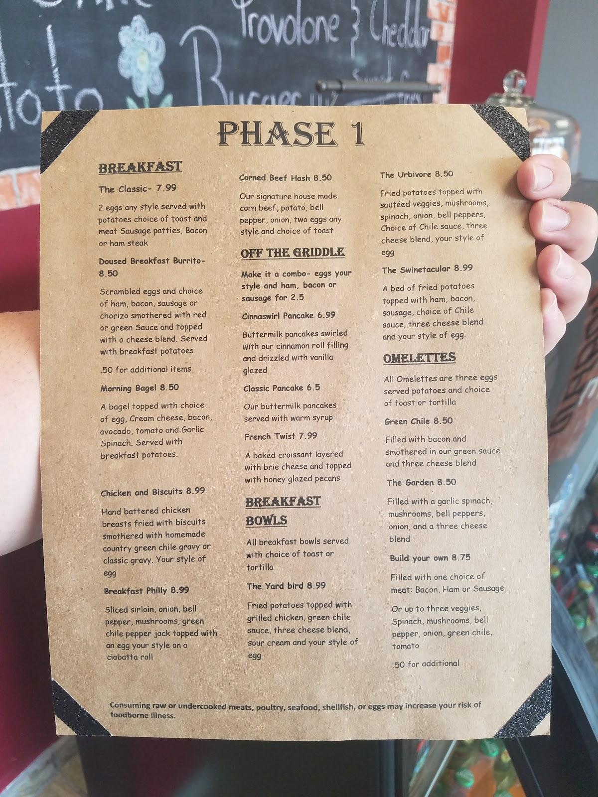 Menu at Urban Cafe & Catering, Las Cruces, S Main St