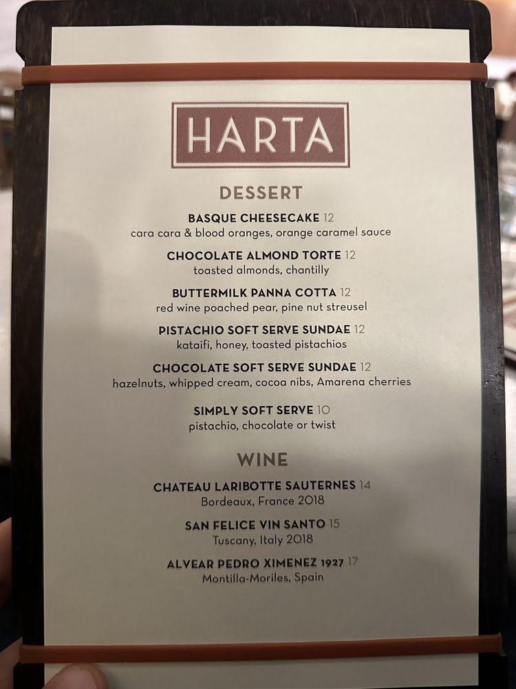 Menu at Harta & Bar Harta, West New York