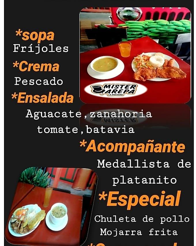 Carta del restaurante MÍSTER AREPA LA PRADERA, Dosquebradas