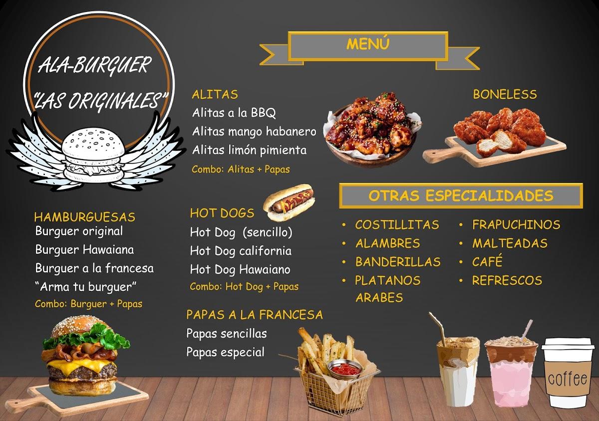 Menu at Ala-Burguer "Las Originales" restaurant, Mexico