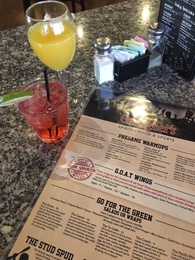 Menu at Gallagher's Sports Grill pub & bar, Phoenix, N 16th St