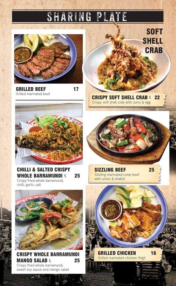 Menu at Kinn-Imm Thai Hawker Food Brisbane City restaurant, Brisbane City