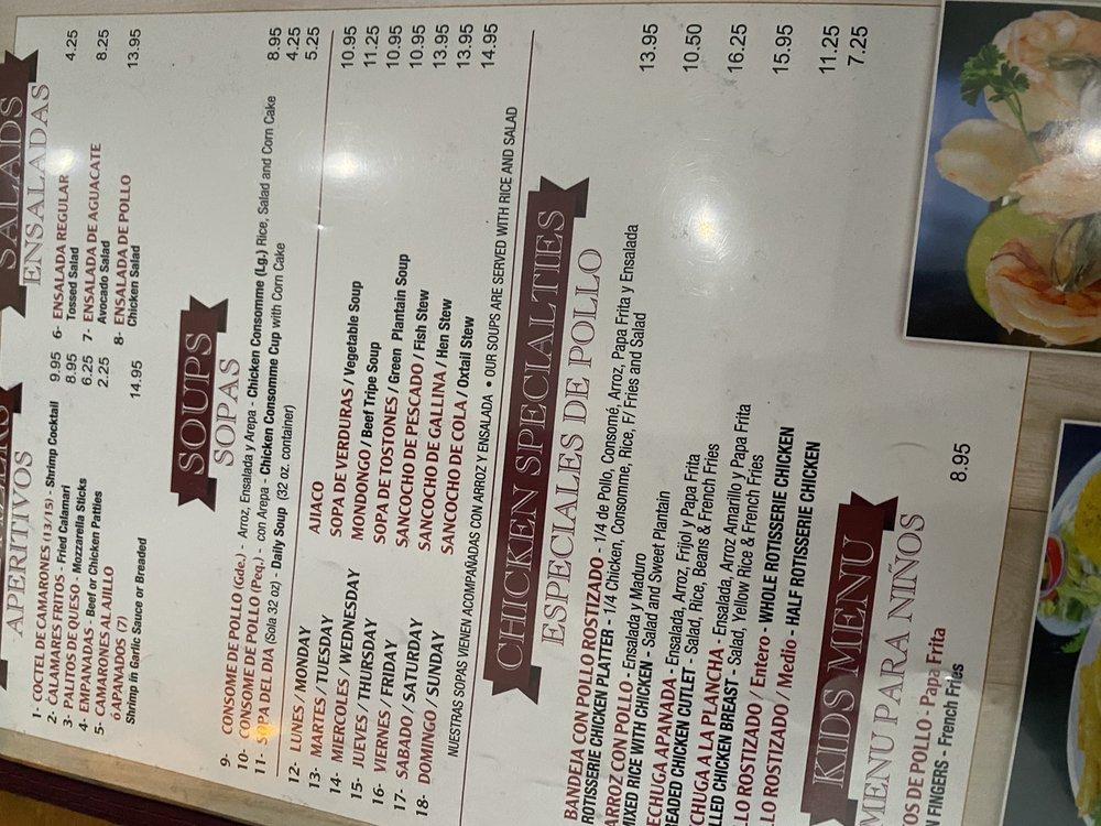 Carta del restaurante Pollos A La Brasa Mario, Orlando