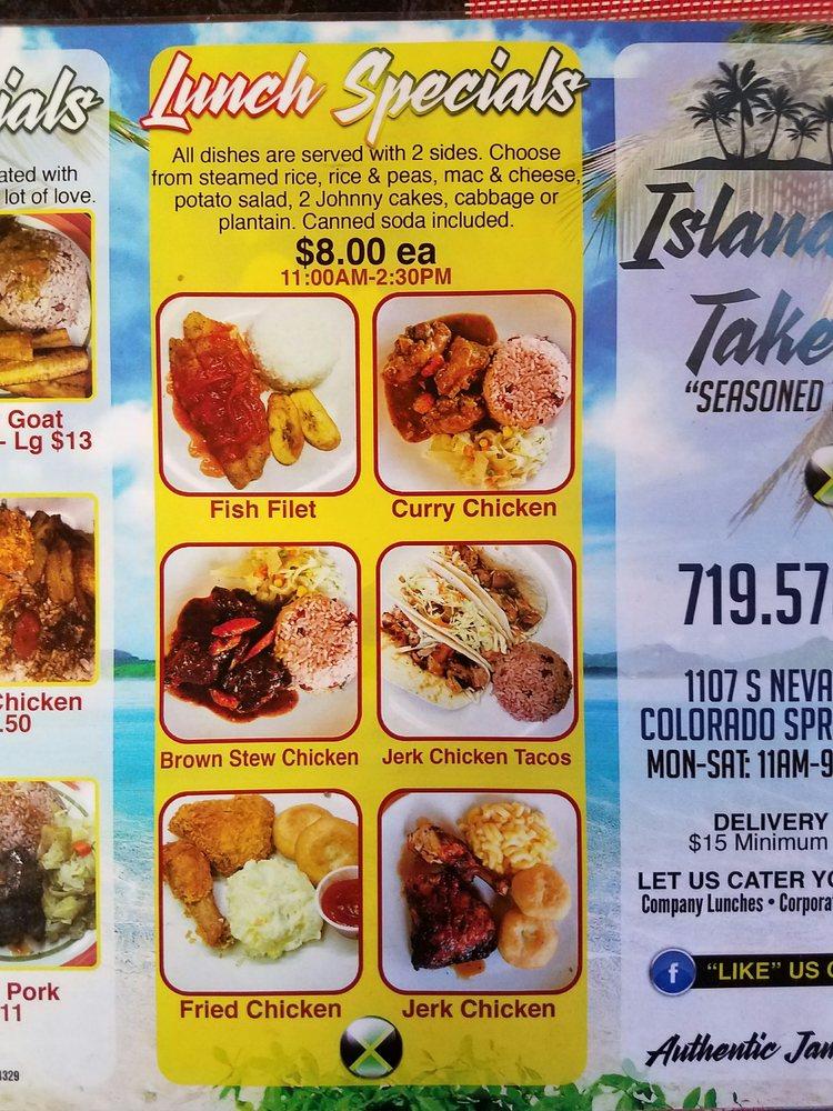 Menu at Island Grill Take Out restaurant, Colorado Springs