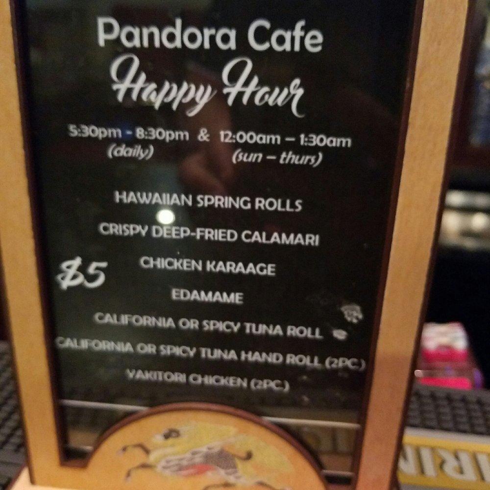 Menu at Pandora Cafe Karaoke/Bar & Grill, Honolulu