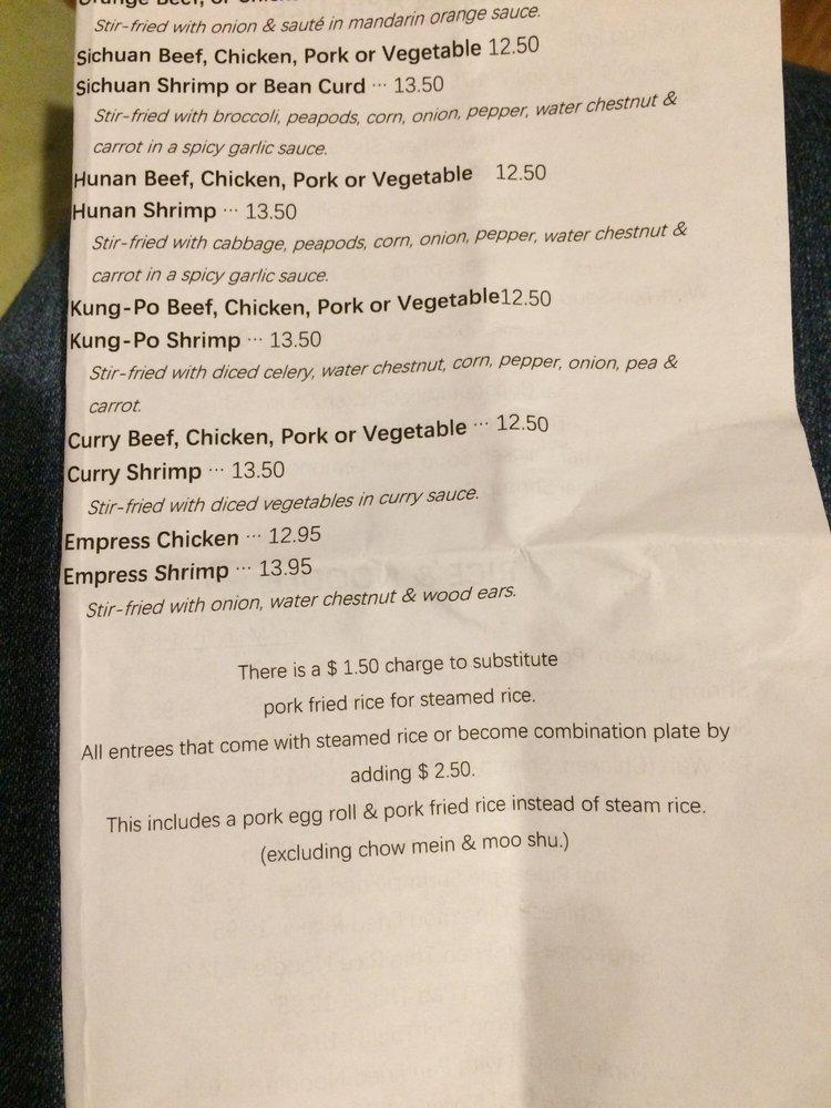 Menu at Tai Wah Asian Cuisine restaurant, Streetsboro