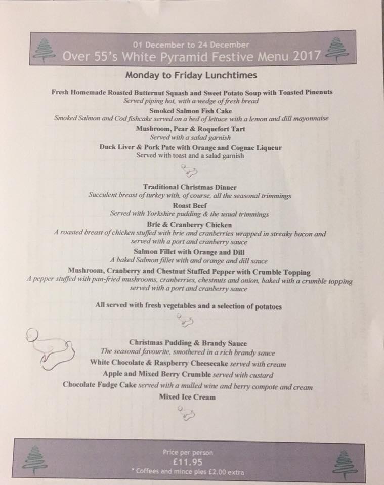 Menu at The White Pyramid pub & bar, Saint Austell