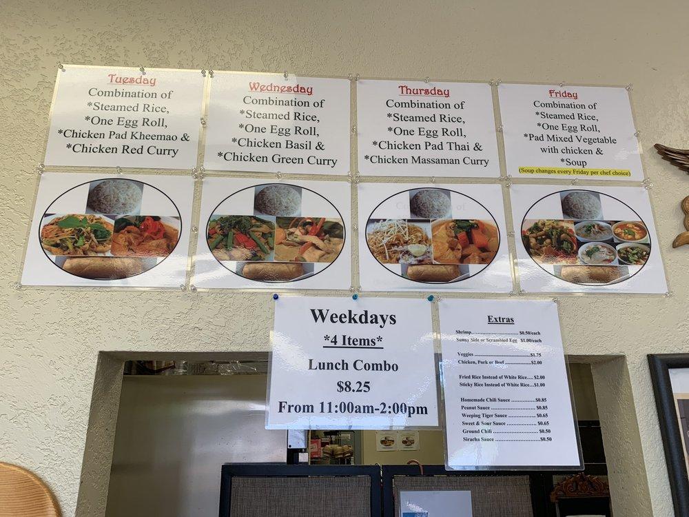Menu at Four J's (Lao/Thai Dine-In From Togo Boxes or Takeout ...
