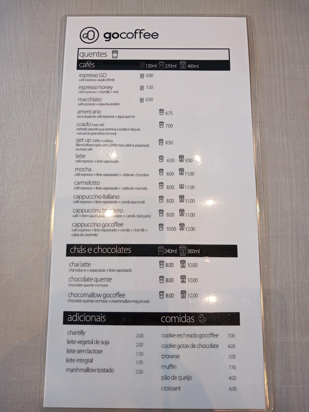 Menu em Go Coffee Praia Grande pub & Bar, Praia Grande