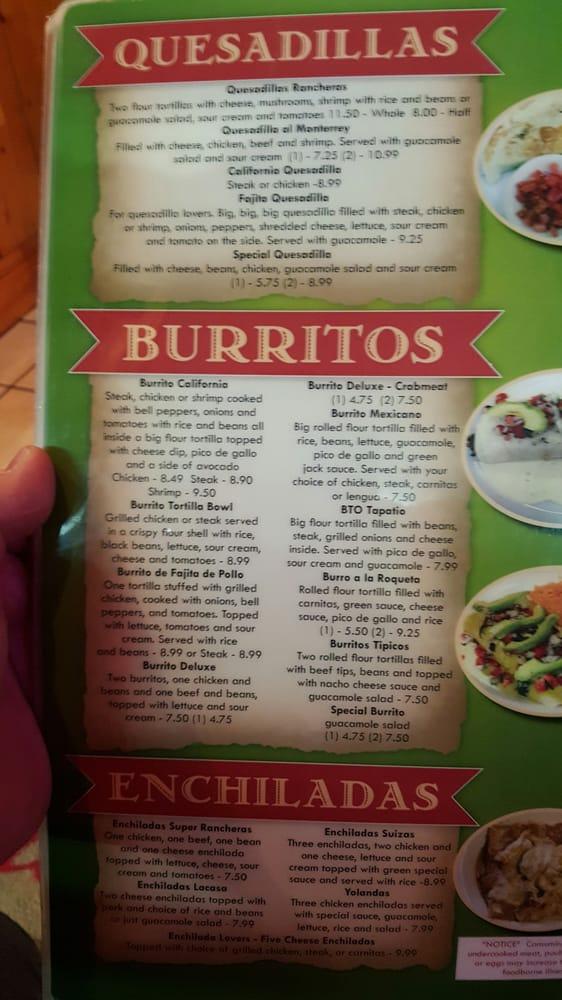 Menu at Monte De Rey Mexican Restaurant, Clemmons, River Ridge Dr