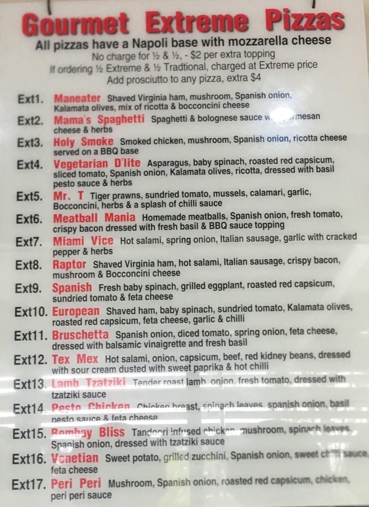 Menu at Big Al's Pizza Casey Central pizzeria, Narre Warren South