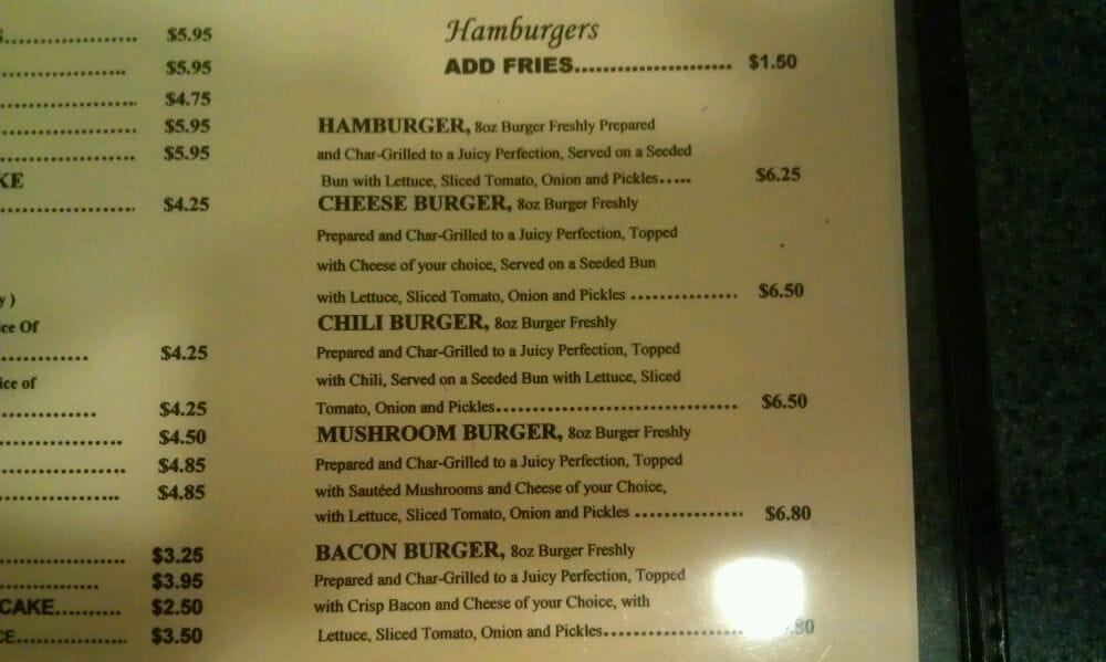 Menu at Mica's restaurant, LaPlace