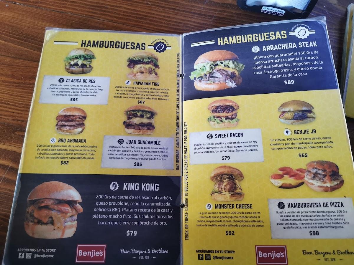 Carta del restaurante Benjie's Revolución, Pachuca del Soto, Av ...
