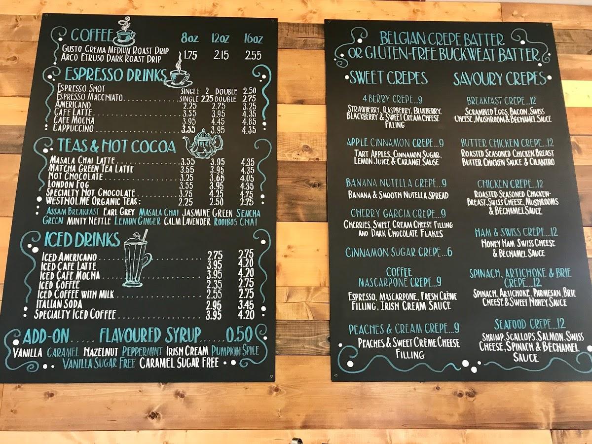Menu at Ironworks Cafe & Creperie, Ladysmith