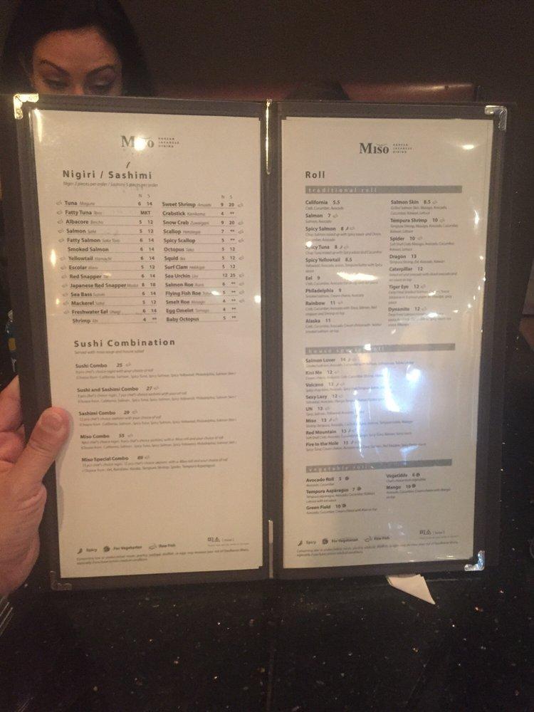 Menu at Miso Restaurant, Round Rock, S Interstate 351