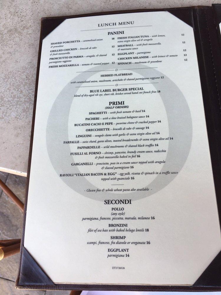 Menu at Osteria Cucina Rustica restaurant, Marlboro Township