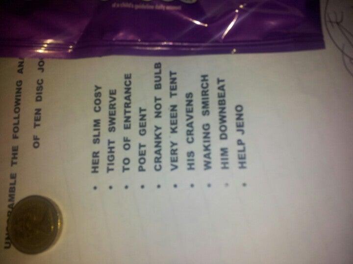 Menu at The Conway pub & bar, Cardiff, Conway Hotel