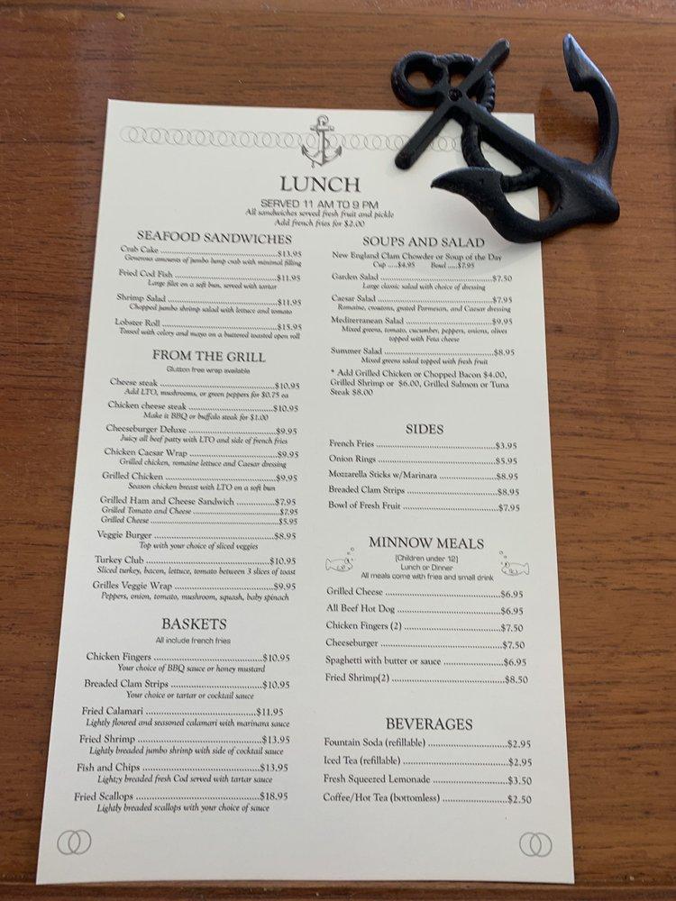 Menu at Mermaids Restaurant, Cape May, 702 Beach Ave