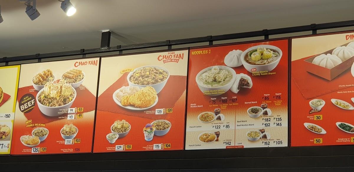 Menu at Chowking restaurant, Lapu-Lapu City, G/F Gaisano Grand Mall of ...