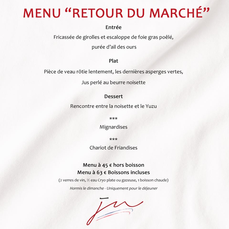 Menu at Jérôme Nutile Restaurant Gastronomique Nîmes, Nimes