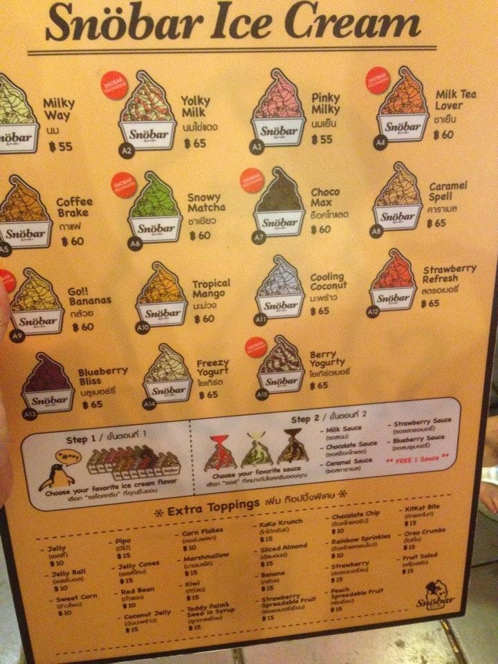 Menu at Snobar, Bangkok, Charoenkrung Road
