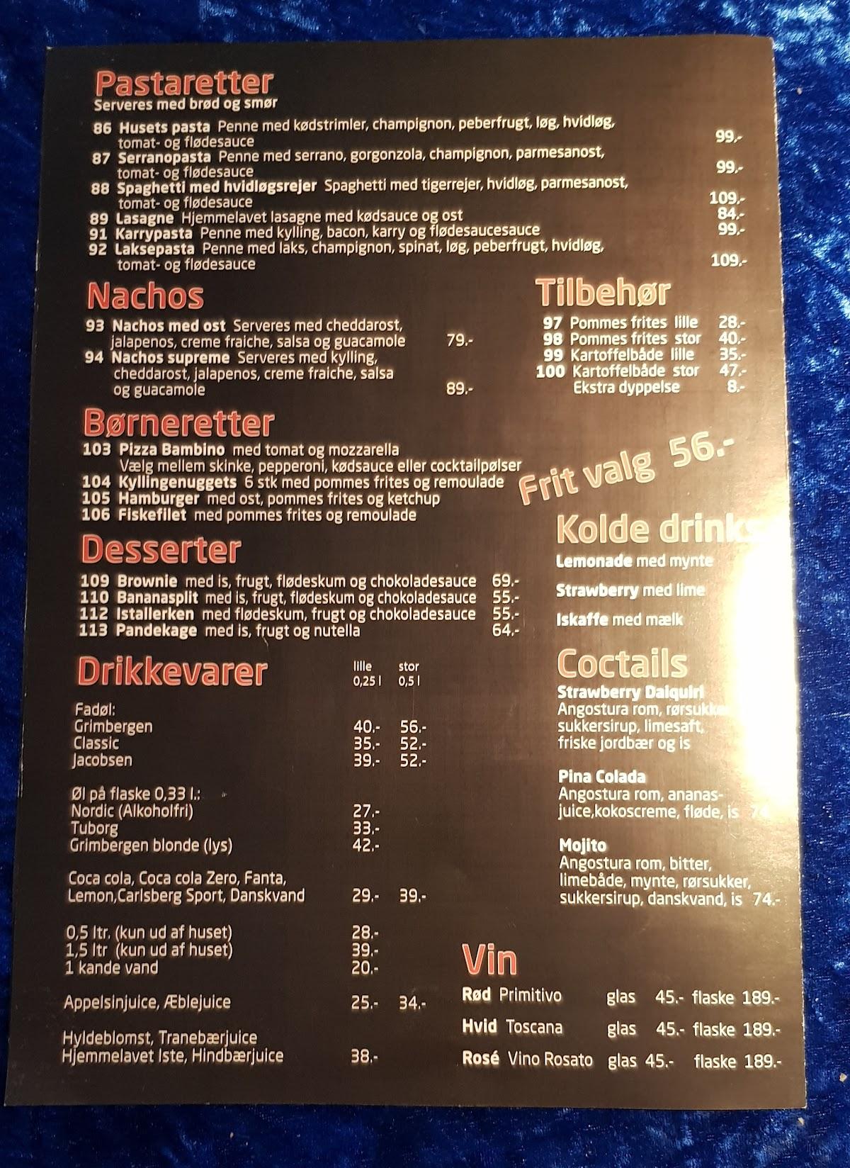 Menu at Duomo Ristorante restaurant, Nykøbing Falster