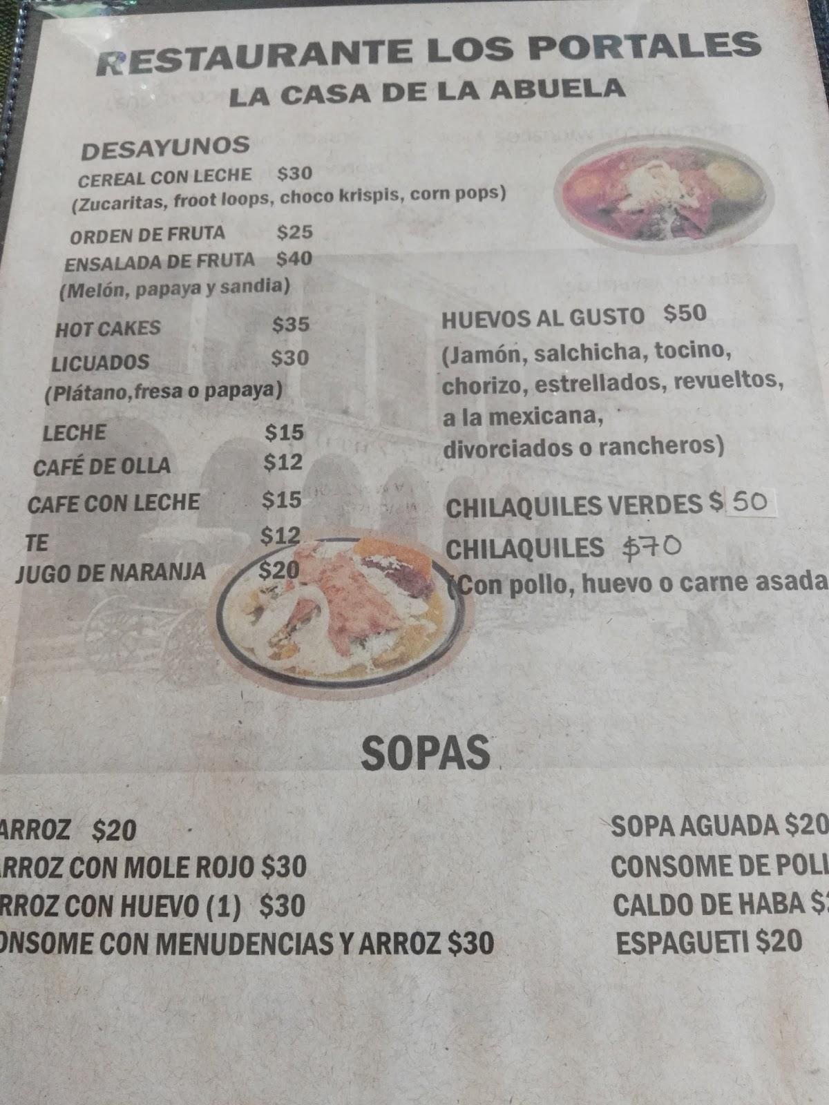Menu at Restaurante La abuela, Tonatico