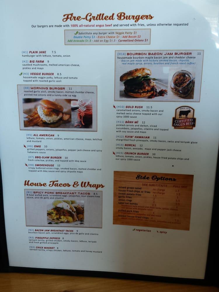 Menu at Mikayla's Cafe, Santa Clara, Tasman Dr