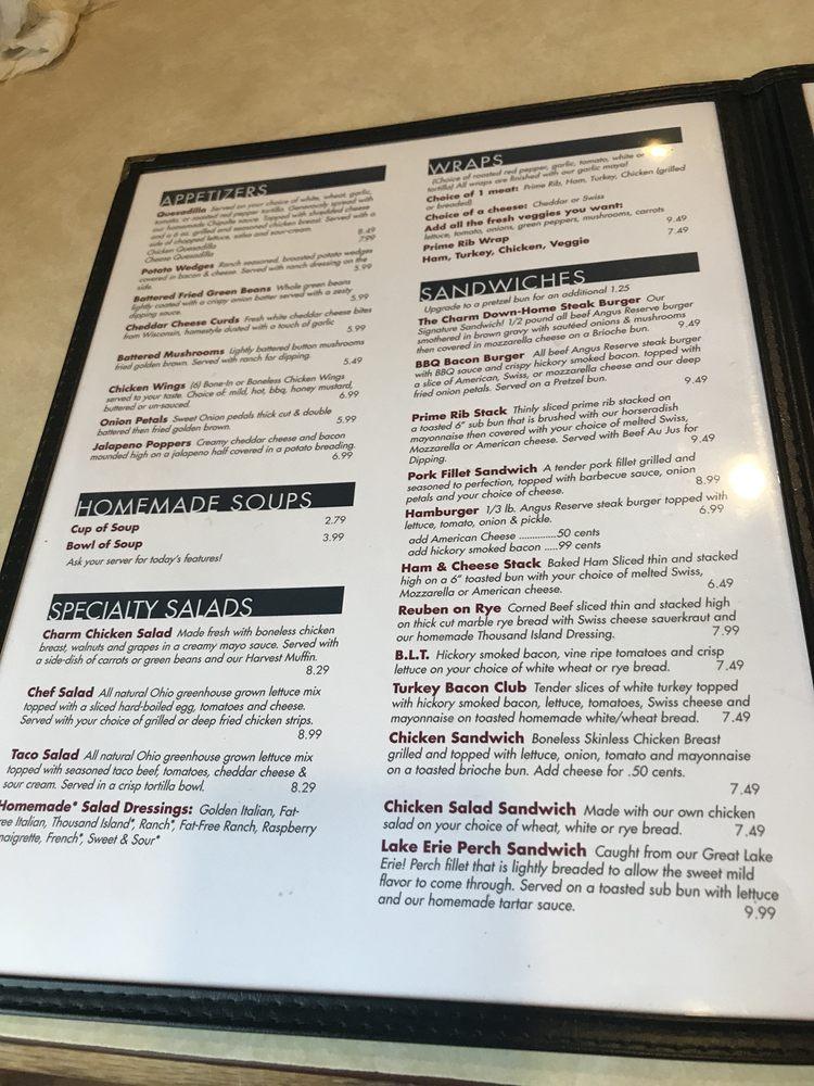 Menu at Charm Family Restaurant, Charm