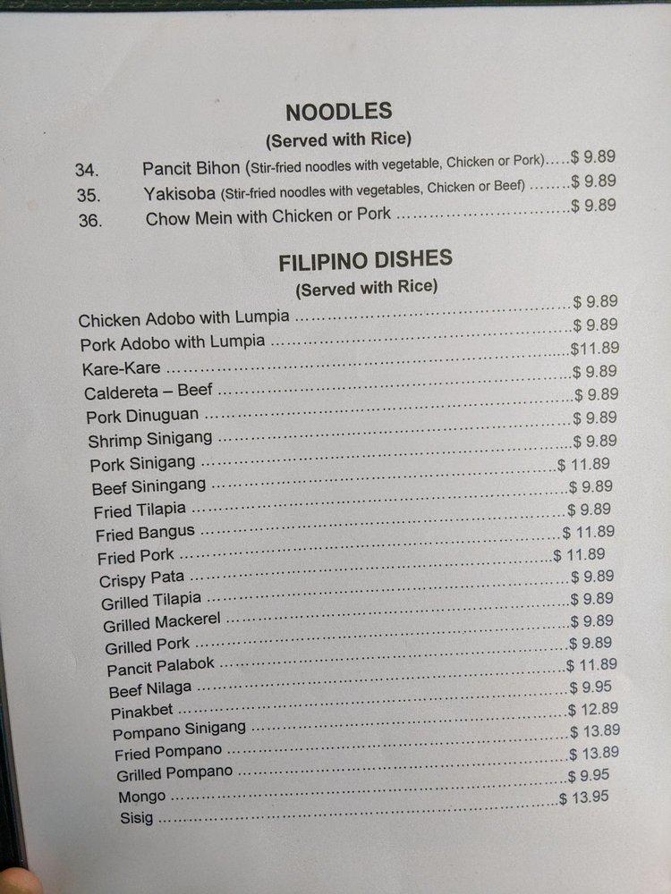 Menu at Mum's Fish & Chips Teriyaki restaurant, Bremerton, Wheaton Way