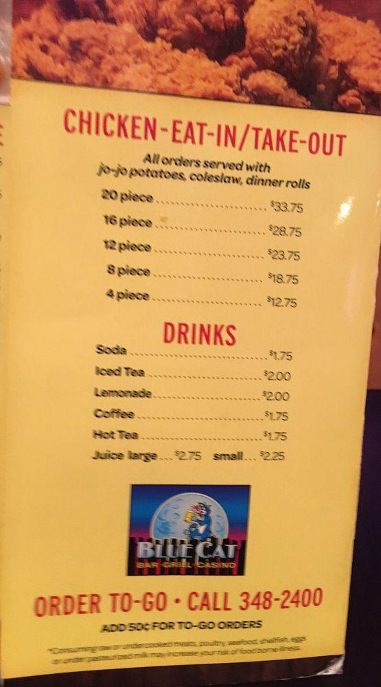 Menu at Blue Cat Bar & Grill, Huntley